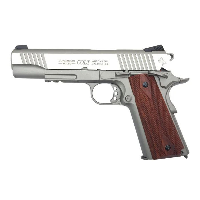 Replica pistol COLT 1911 Stainless CO2 GBB Cybergun